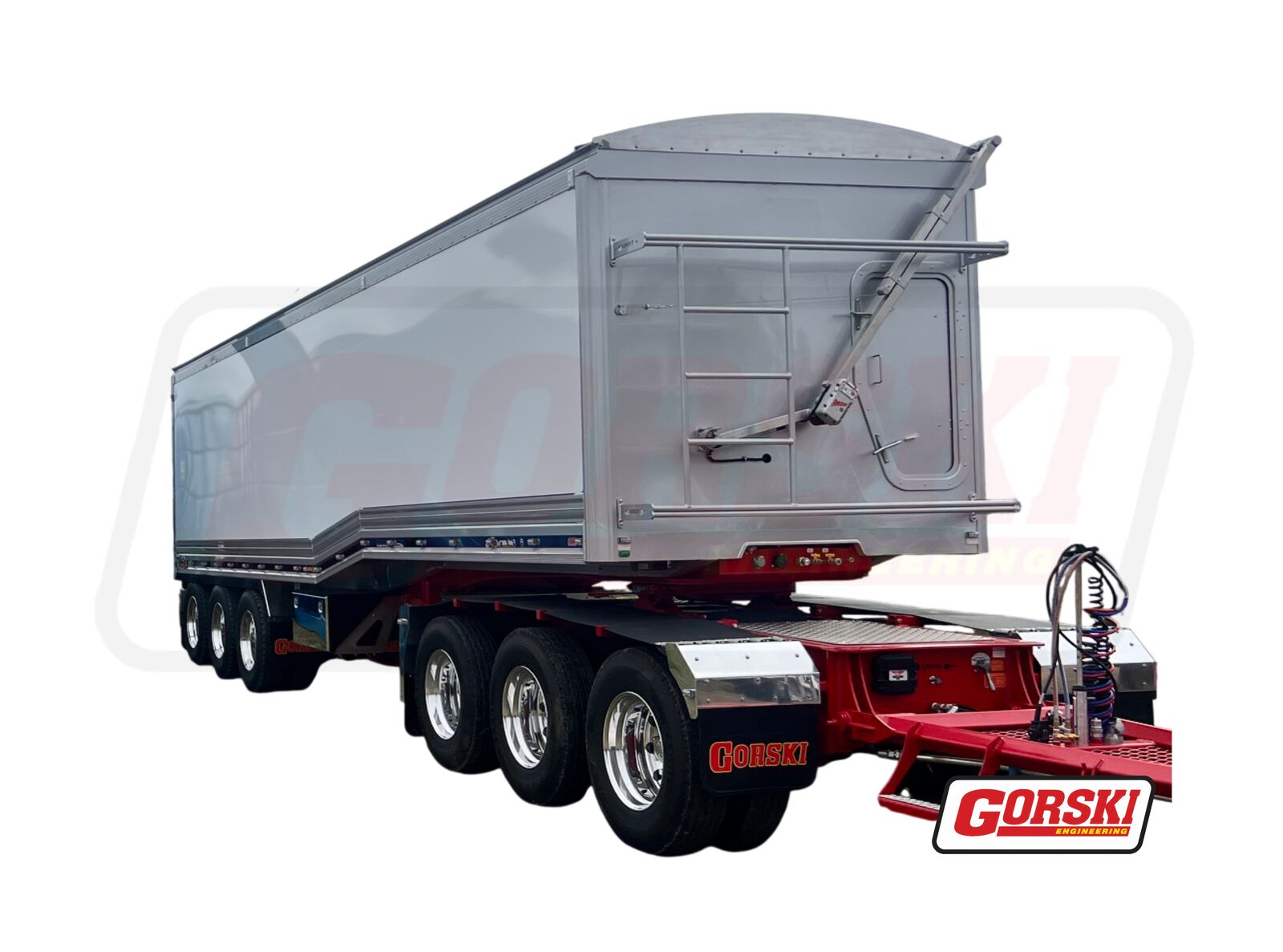 Gorski 3 Axle Semi Tipping Trailer Aluminium Drop Deck Grain Spec Road ...