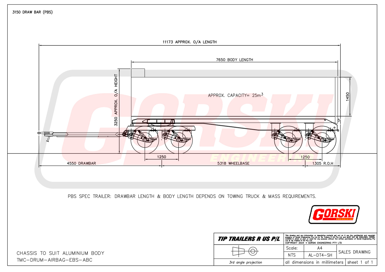 Gorski 4 Axle Dog Tipping Trailer New | Gorski Engineering